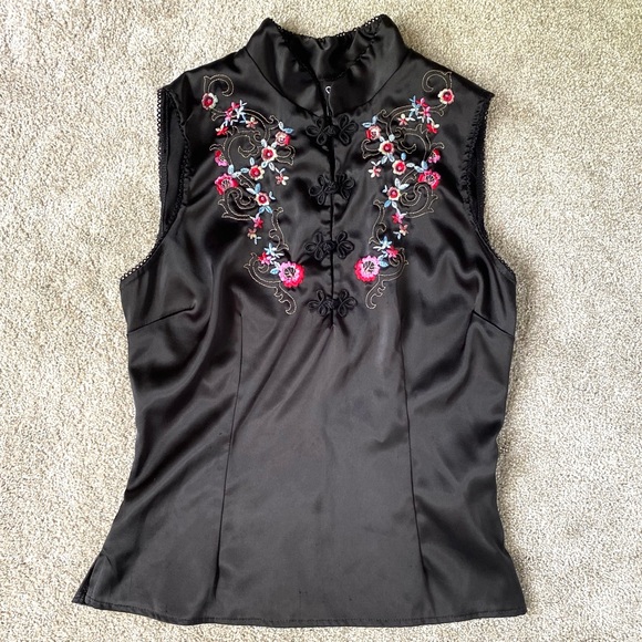 Windsor | Jackets & Coats | Windsor Black Embroidered Vest With Satin ...